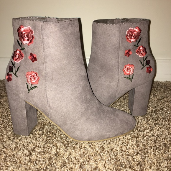 Report | Shoes | Report Floral Embroidered Ankle Booties | Poshmark